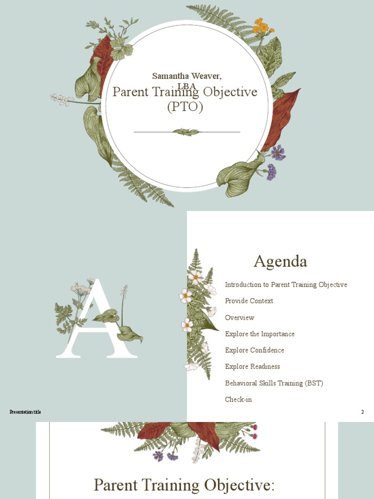 Parent Training Powerpoint | PDF | Cognition | Psychological Theories