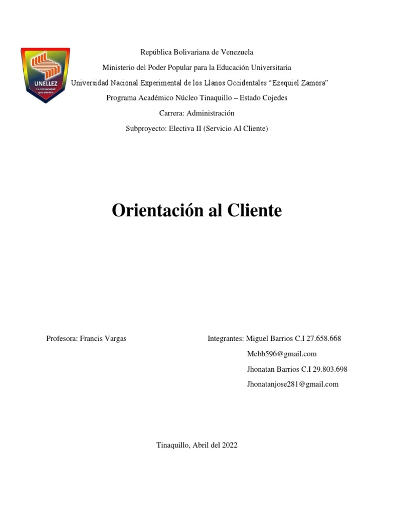 Informe Servicio Al Cliente | PDF | Marketing | Cliente