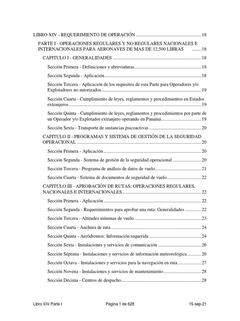 RACP Libro XIV Parte 1 | PDF | Reglas de vuelo por instrumentos ...