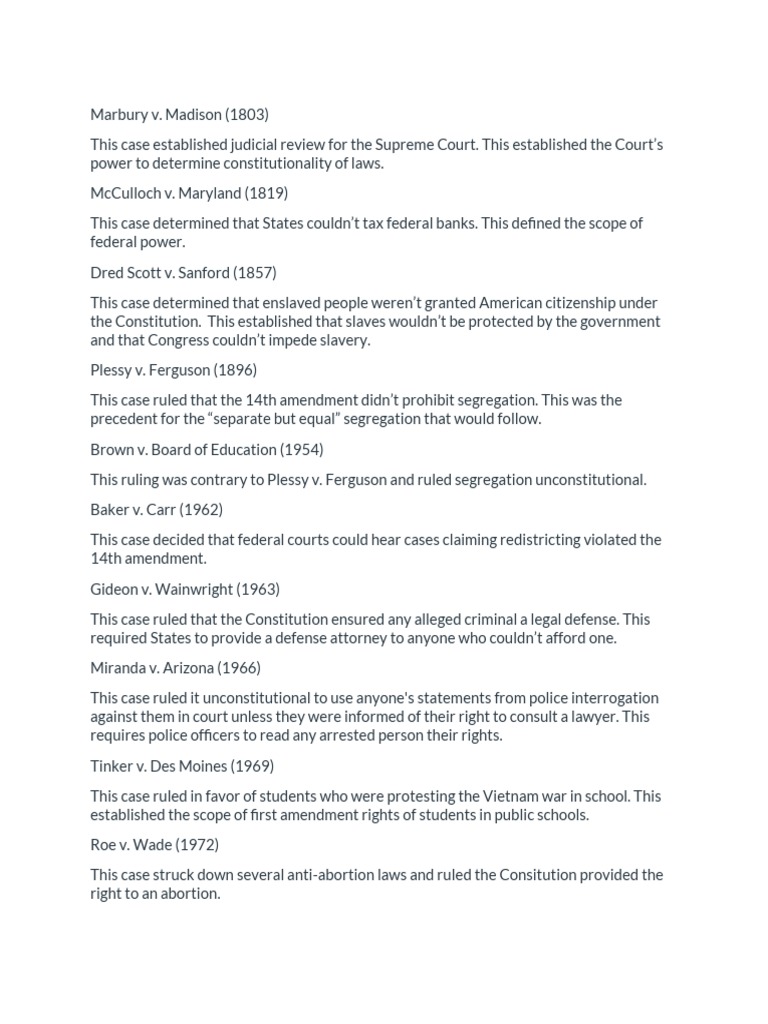 Supreme Court Cases | PDF