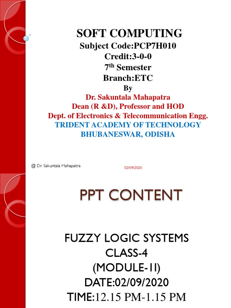 Fuzzy Logic Systems | PDF | Set (Mathematics) | Fuzzy Logic