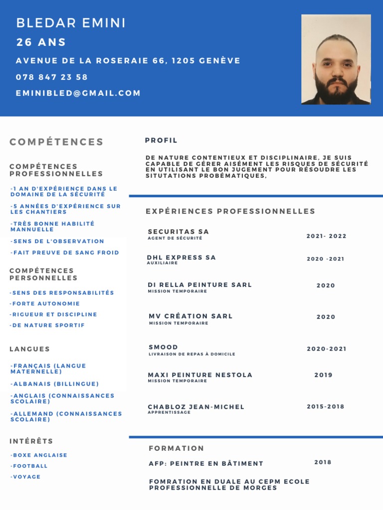 CV Emini Bledar. | PDF