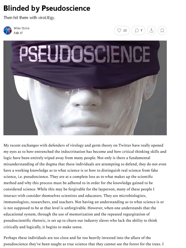 Blinded by Pseudoscience - by Mike Stone | PDF | Scientific Method | Experiment
