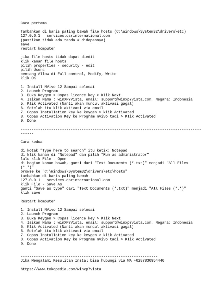 Cara Install NVivo 12 | PDF