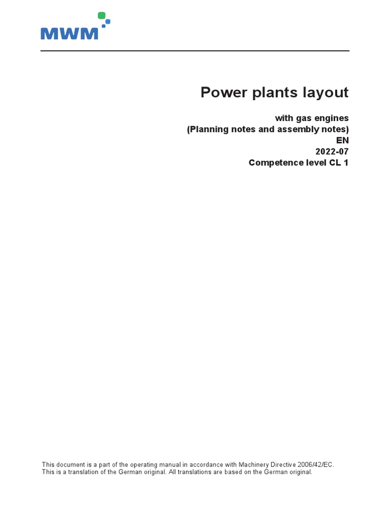 Power Plants Layout MWM 07 2022 en | PDF | Combustion | Hazards