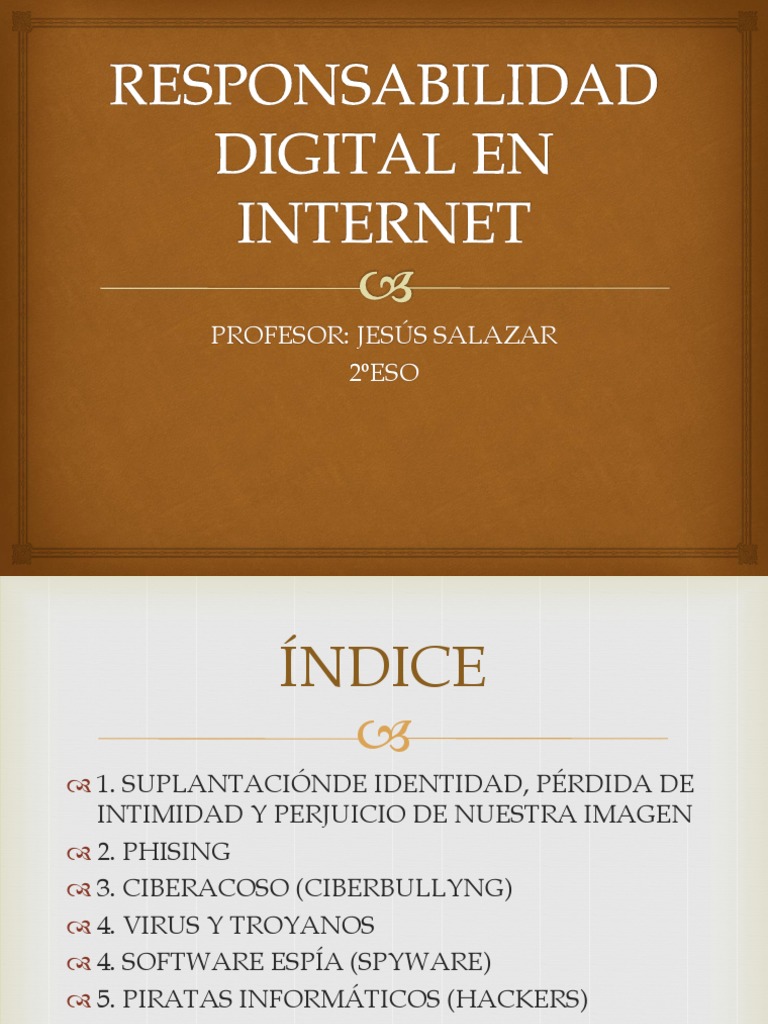 Responsabilidad Digital en Internet | PDF | Cortafuegos (informática ...