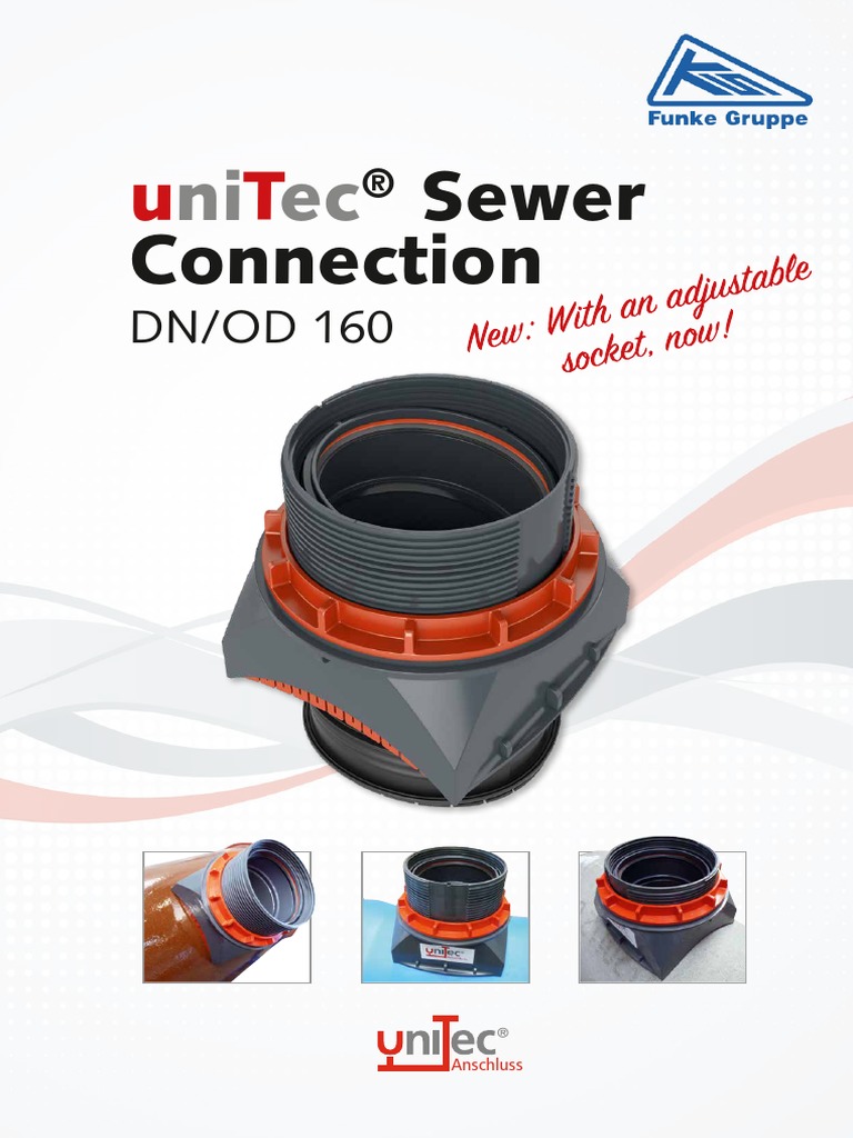 Funke Kunststoffe Unitec Sewer Connection Brochure 04 2020 | PDF | Pipe (Fluid Conveyance ...