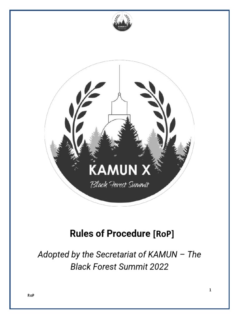 KAMUN 2022 Rules of Procedure | PDF | Committee | United Nations ...