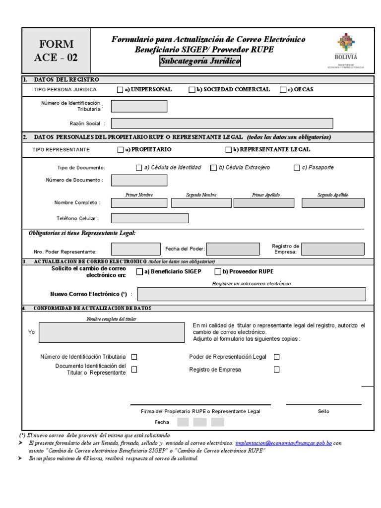 Formulario ACE 02 | PDF | Gobierno y personalidad
