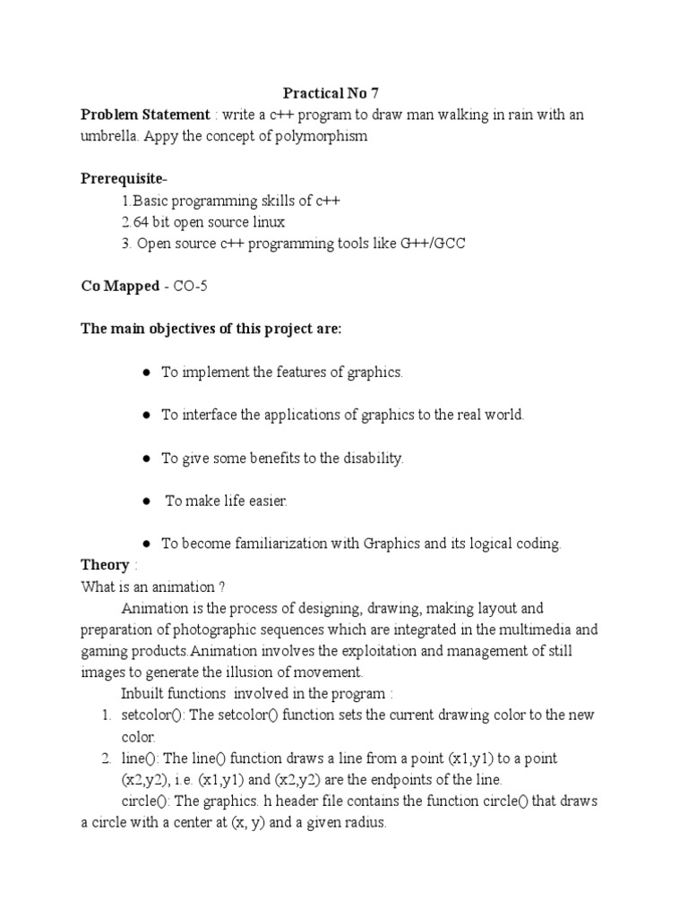 CG Practical 7 | PDF | Computers