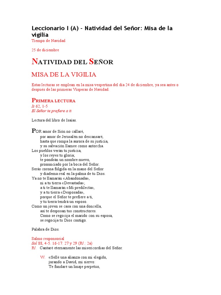 Natividad Del Señor-Vespertina (A) | PDF | María, madre de Jesús | Jesús