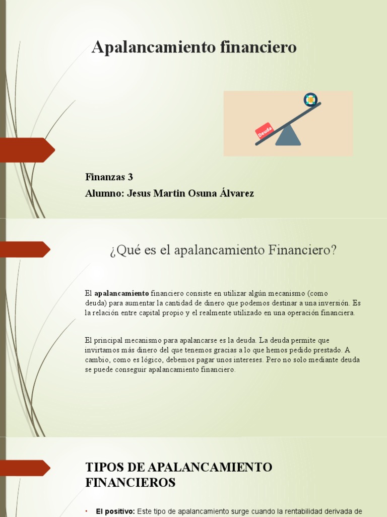 Apalancamiento Financiero | PDF | Negocios | Finanzas y dinero