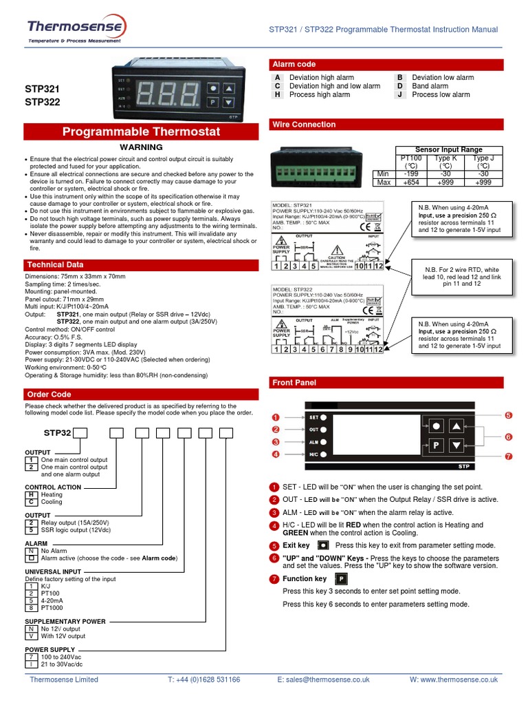 Stp321-Stp322 Instruction Manual | PDF | Parameter (Computer Programming) | Power Supply