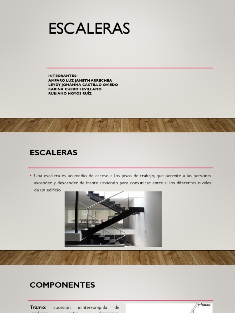 Presentacion Grupal Escaleras | PDF | Escalera