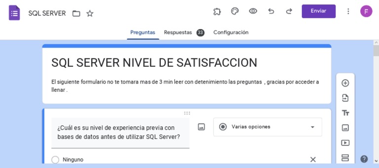 SQL SERVER - Formularios de Google | PDF