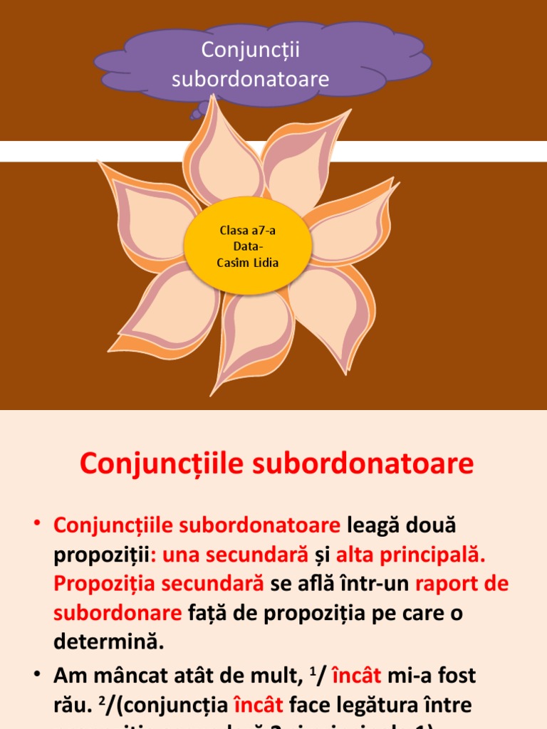 Conjunctii Subordonatoare | PDF