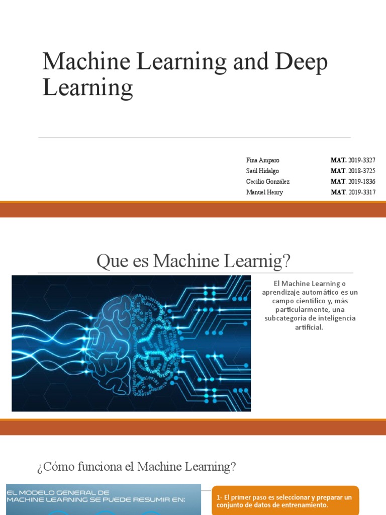 Machine Learnig y Deep Learning Expo (1) .PPTX Now | PDF | Aprendizaje ...