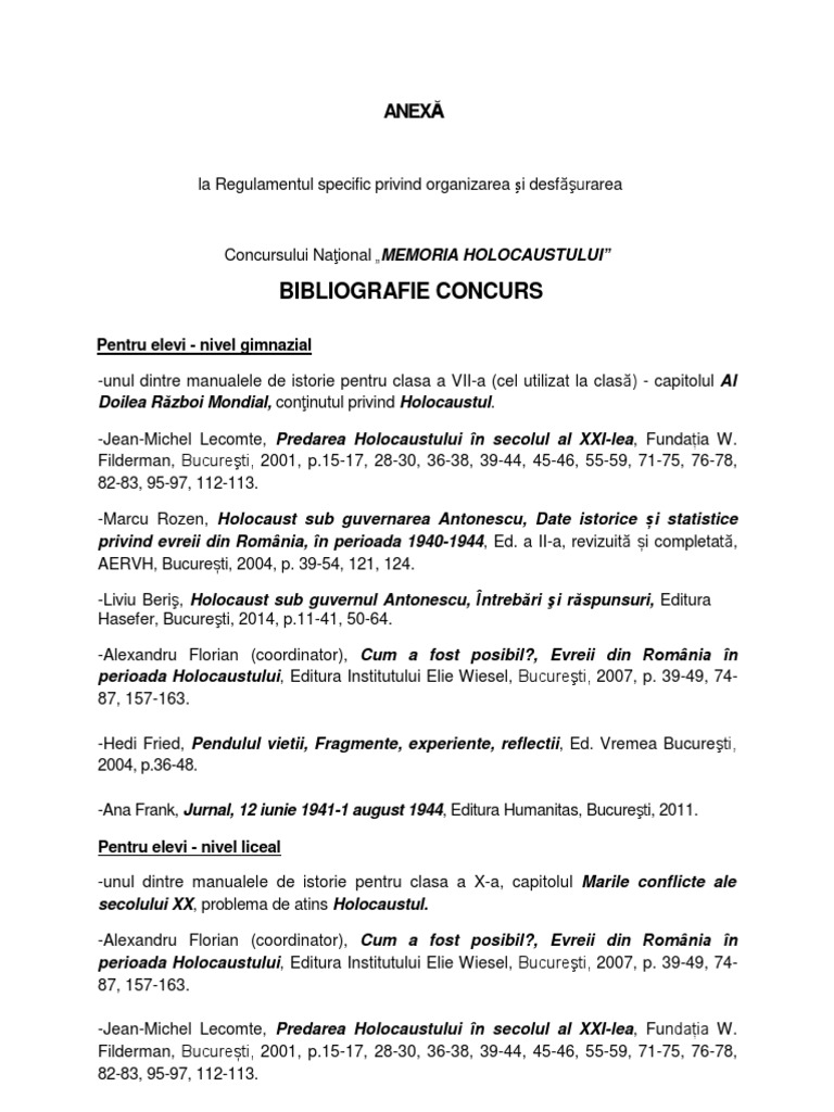 Bibliografie Concurs | PDF