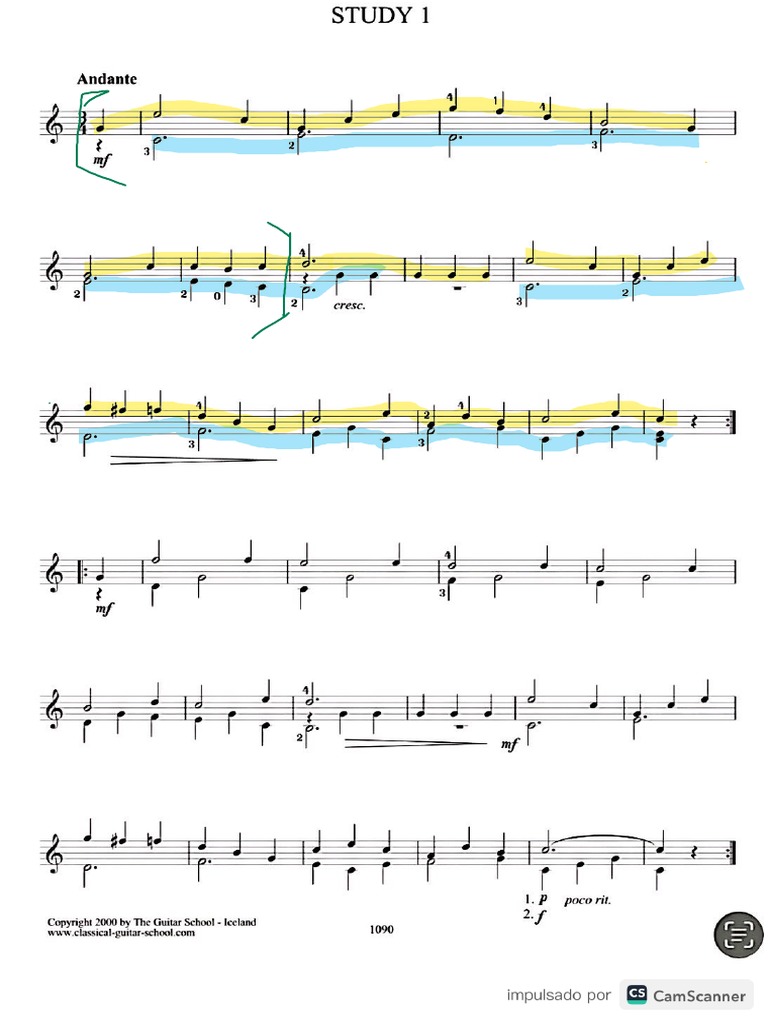 Andante Op. 31 No. 1 de Fernando Sor | PDF