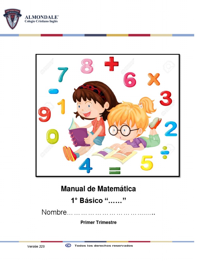 Manual de Matemática 1° Básico I Trimestre v2023 | PDF | Matemáticas