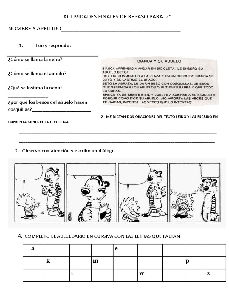 Actividades Finales de Repaso | PDF