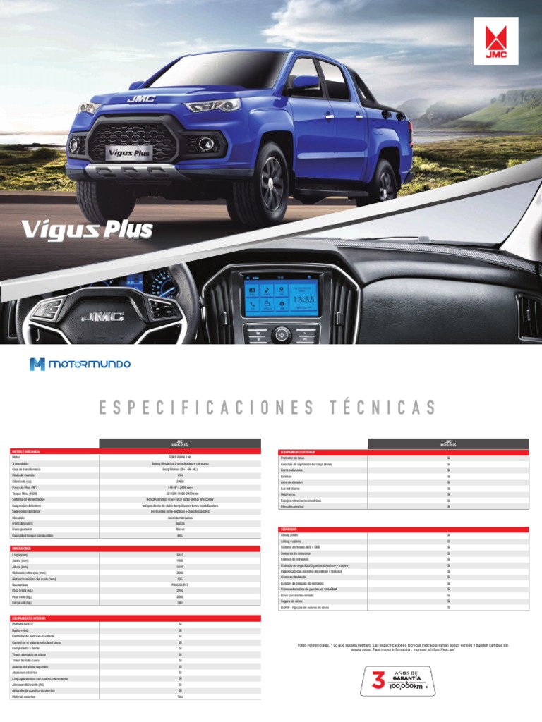 FT JMC Vigus Plus | PDF | Tracción en las cuatro ruedas | Transporte ...