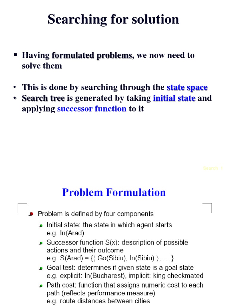 AI - Lect (Solving Problem - 2) | PDF | Algorithms And Data Structures | Discrete Mathematics