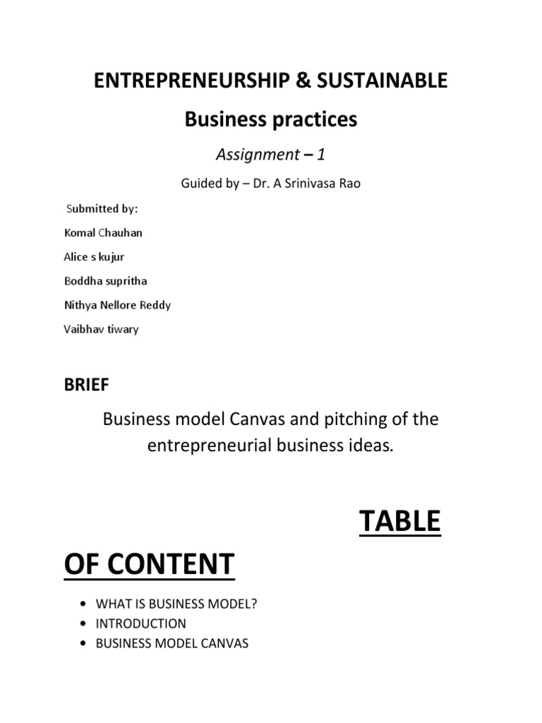Business Model Canvas and Pitching of The Entrepreneurial Business ...