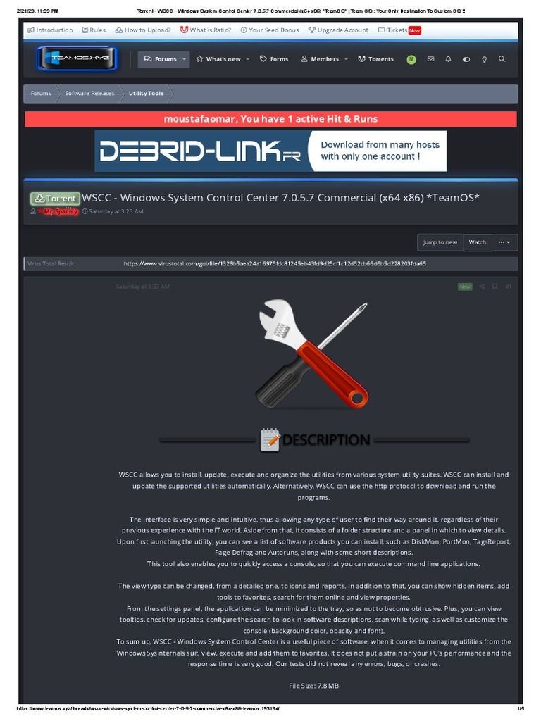 Torrent - WSCC - Windows System Control Center 7.0.5.7 Commercial (x64 ...