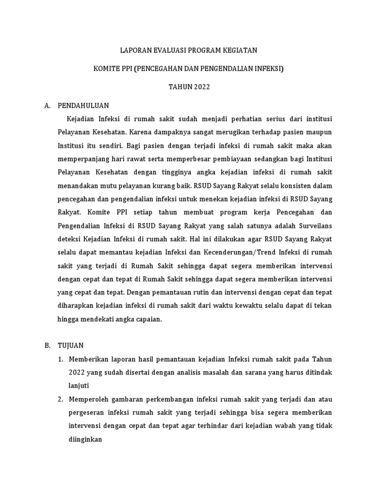 Laporan Evaluasi Program Ppi | PDF