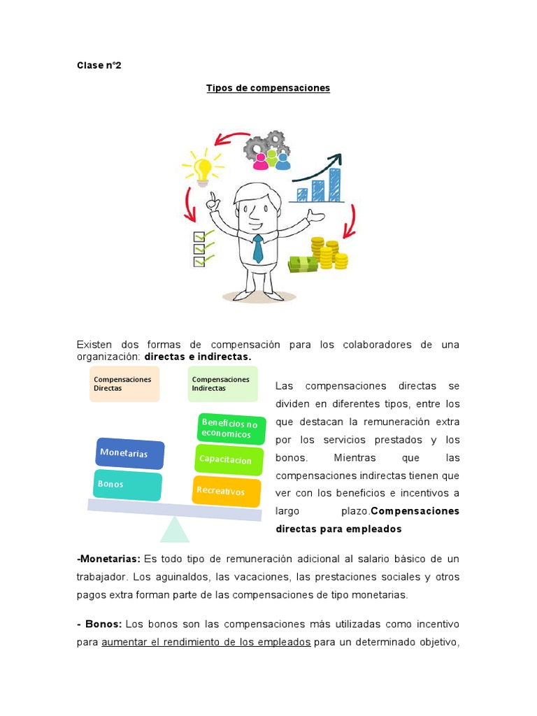 Compensaciones Laborales: Tipos y Beneficios | PDF | Salario | Salario ...