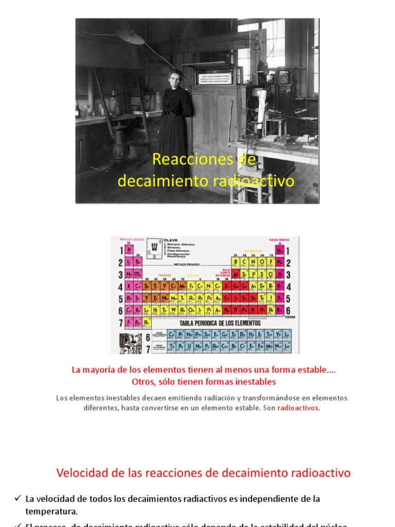 13.1 Reacciones de Decaimiento Radioactivo | PDF | Desintegración ...