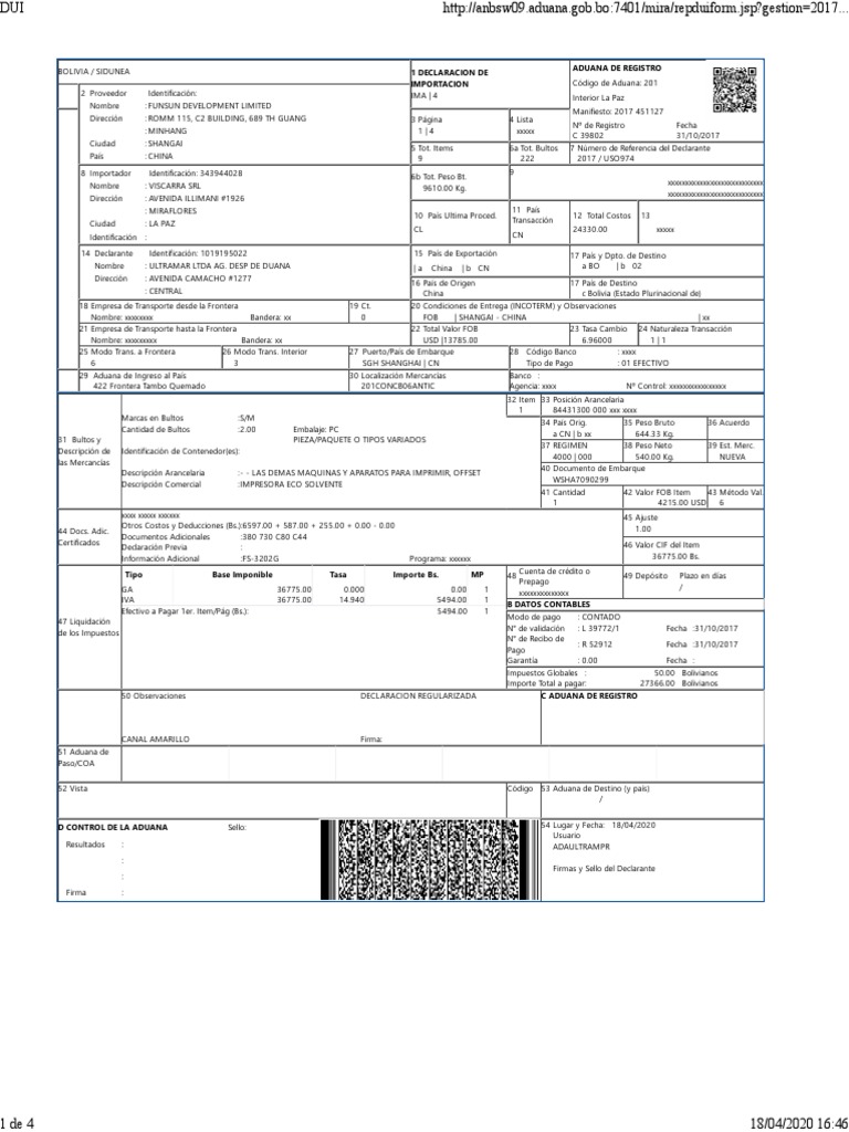 DUI | PDF | Políticas globales | Política comercial