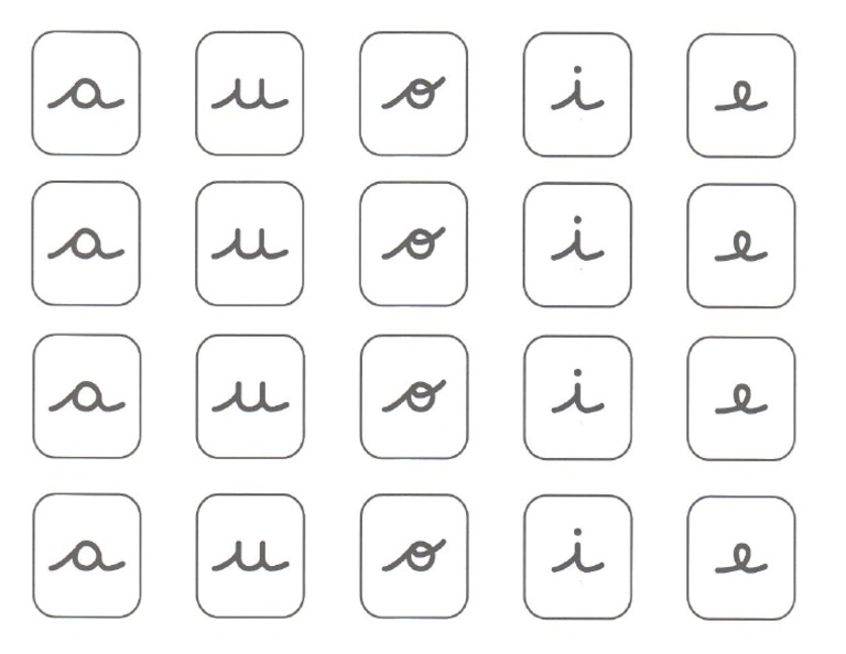 Vocales Letra Ligada1 | PDF