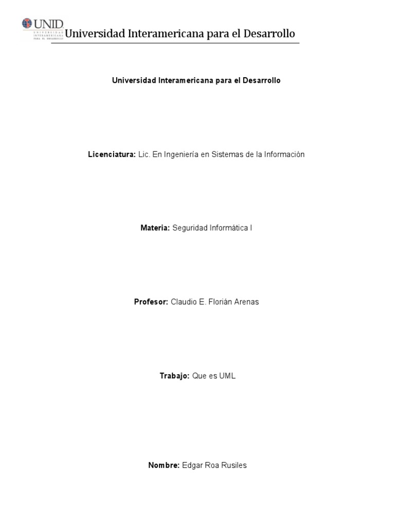 Introducción al Lenguaje UML | PDF | Lenguaje de modelado unificado ...