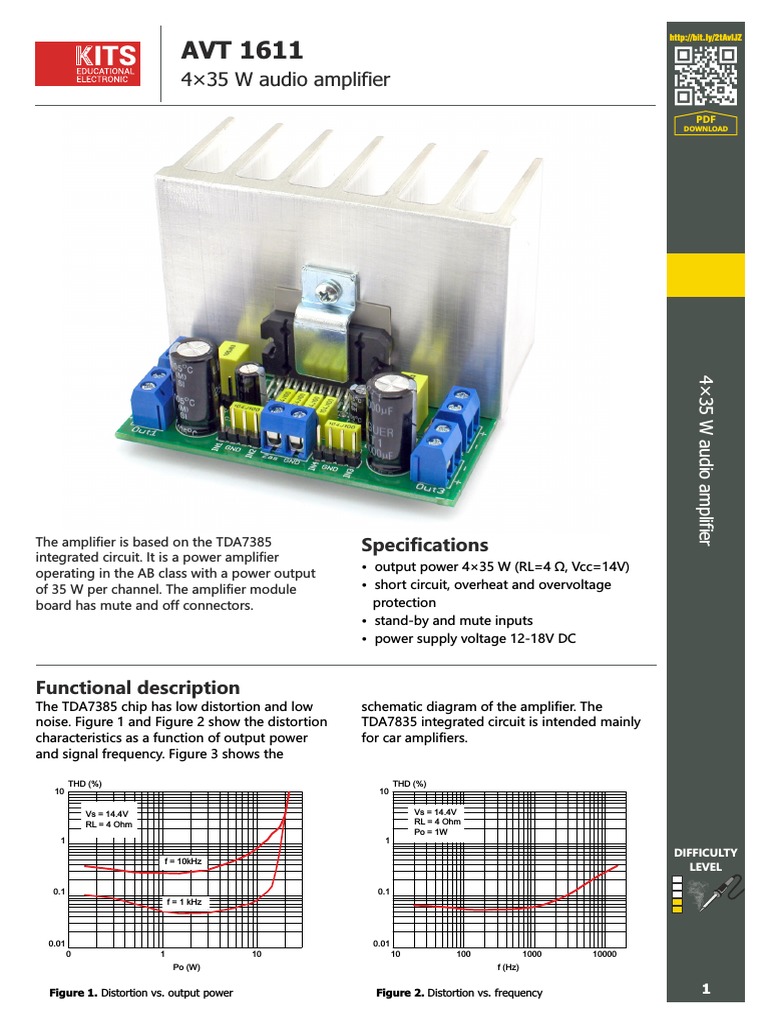 Avt1611 en | PDF | Amplifier | Distortion