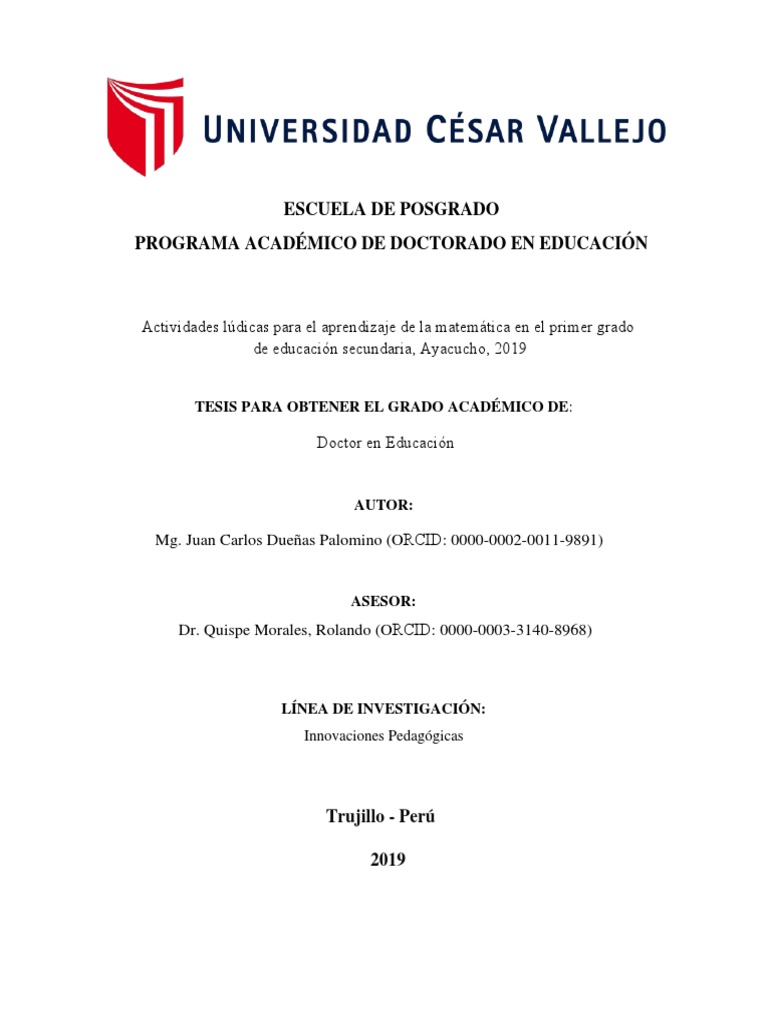 Dueñas PJC SD | PDF | Doctorado | Universidad