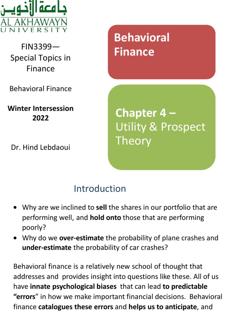 CH05 Utility | PDF | Risk Aversion | Psychology