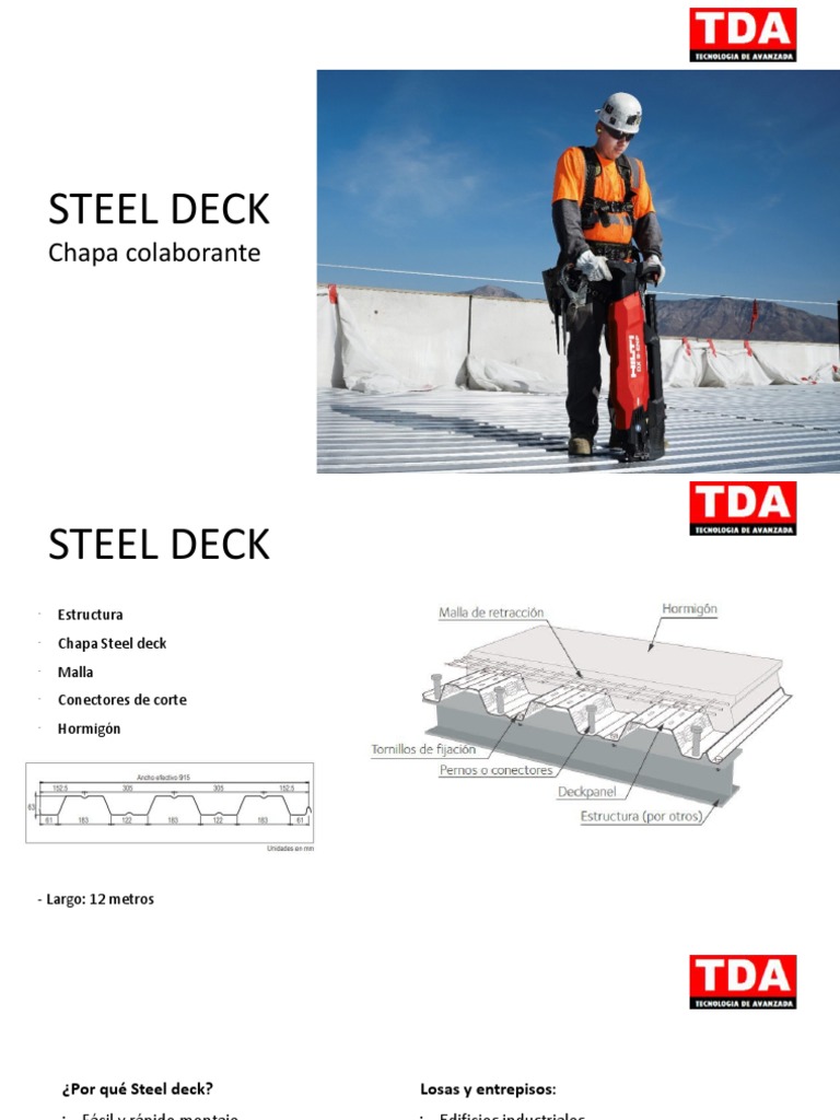 Presentación Steel Deck (51445) | PDF | Hormigón | Materiales