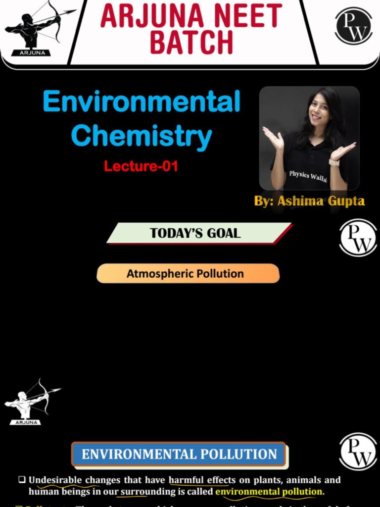 Environmental Chemistry 01 Class Notes Pdf