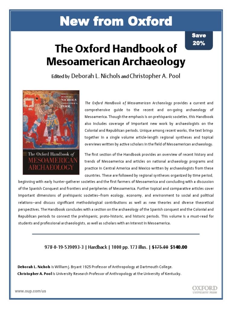 The Oxford Handbook of Mesoamerican Arch | PDF | Mesoamerica | Archaeology