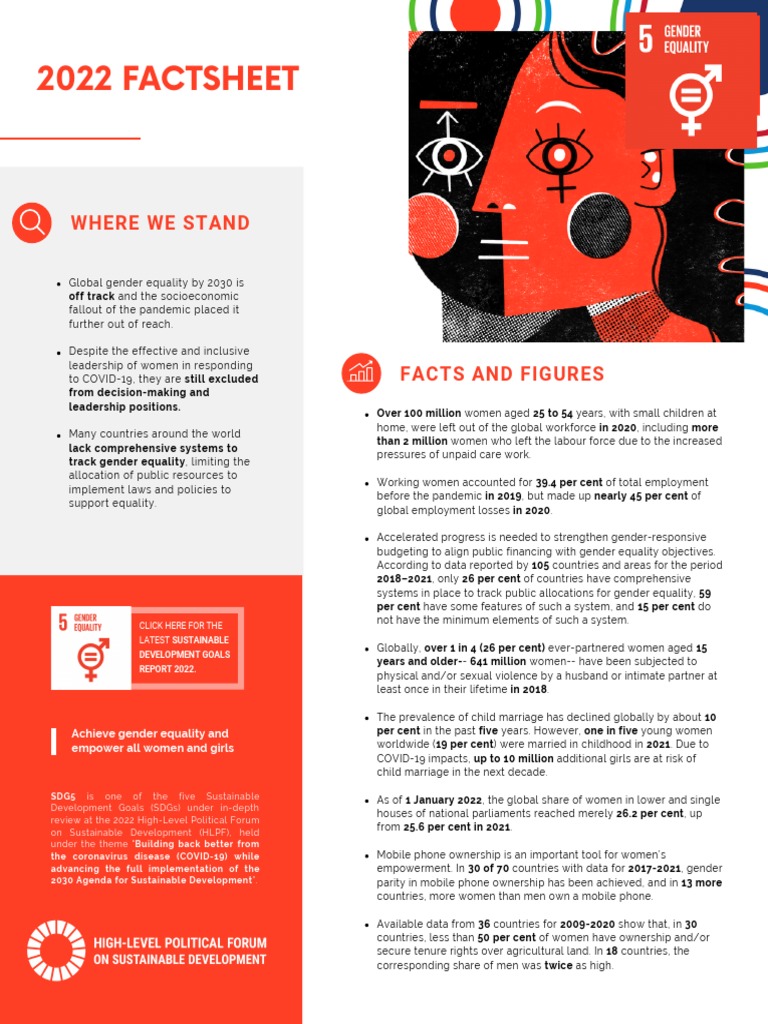 SDG5 Factsheet | PDF | Gender Equality | Gender Studies