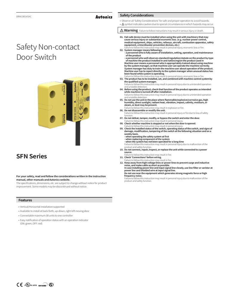 Series SFN | PDF | Switch | Electrical Connector