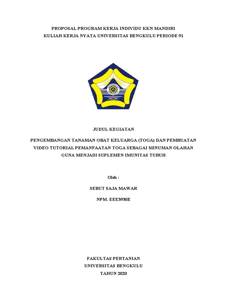 Contoh Proposal KKN | PDF