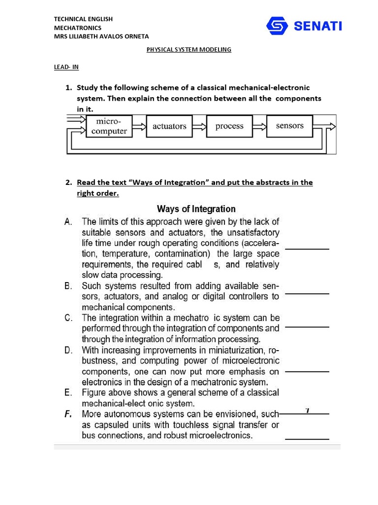Mechatronics 30 Set | PDF | Sensor | Computing