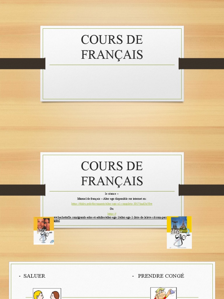 Cours de Français | PDF