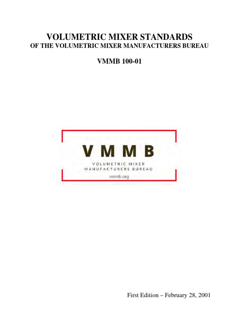 Volumetric Mixer Standards | PDF | Concrete | Density
