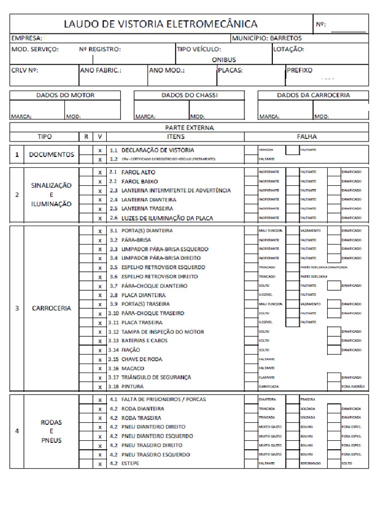 Check-List Vistoria | PDF