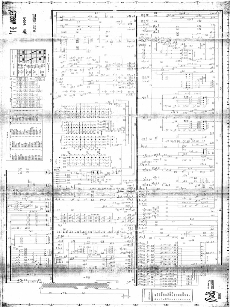 Bally 1967 The Wiggler Schematic Diagram Continuous | PDF