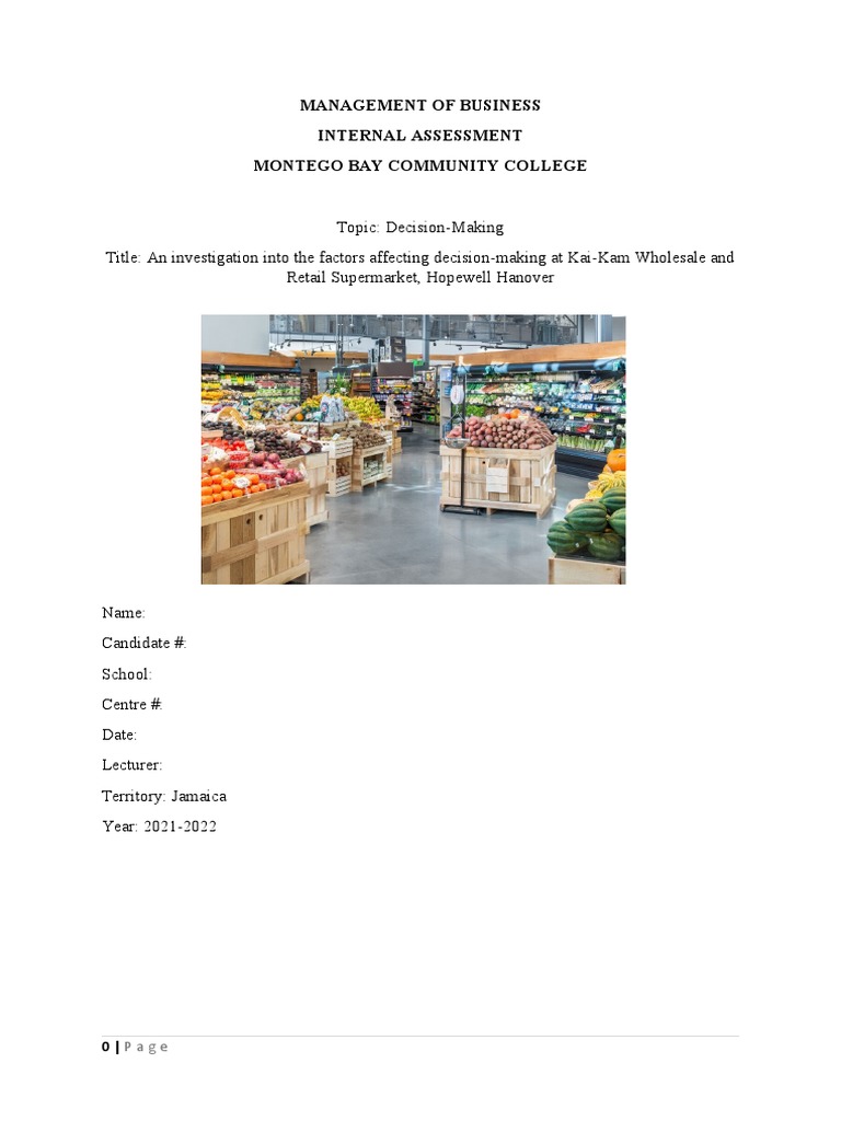 Sample Yr 1 MOB SBA | Download Free PDF | Decision Making | Policy